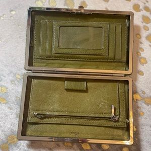 Abas | Bags | Abas Cache Frame Alligator Leather Wallet In Olive Green ...